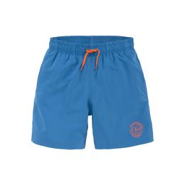 s.Oliver Kinder Badeshorts, blau, Gr. 158, Polyester, Badehosen, mit seitlichem Logodruck