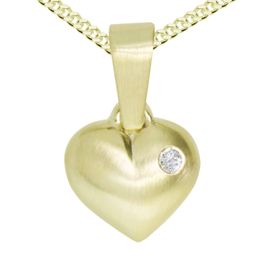 OSTSEE-SCHMUCK Damen Kette und Anh&auml;nger Set "- Herz - Gold 333/000 -", 42, gold, Gelbgold 333, Schmuck_Sets