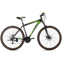 KS-Cycling Mountainbike KS CYCLING "Hardtail 29" Catappa schwarz-gr&uuml;n 21 G&auml;nge" Gr. 46, schwarz, gr&uuml;n, schwarz, Fahrr&auml;der, Herren, 46cm, 29 Zoll (73,66cm) hinten: 29 Zoll (73,66cm)
