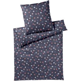 Bettw&auml;sche Elegante "Float", blau (dunkelblau), B/L: 135cm x 200cm, 1 Stk., 1 Stk., Mako-Batist, B/L: 80cm x 80cm, 2 Stk., Mako-Batist, Obermaterial: 100% Baumwolle, Bettw&auml;sche, Bettw&auml;sche, angenehmes Hautgef&uuml;hl