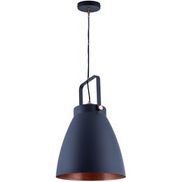 Paco Home Pendelleuchte "BOONE PD", grau (anthrazit), 1, &Oslash; 39cm H: 58cm, Leuchten, Stehleuchte Modern Wohnzimmer Industrial Scheinwerfer Design E27, Pendelleuchte