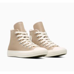 Converse M&auml;dchen Sneakerboots "CHUCK TAYLOR ALL STAR", Gr. 36, beige, Textil, Schuhe, Winterschuhe, Schn&uuml;rboots, Sneaker, gef&uuml;ttert