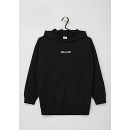 s.Oliver JUNIOR Jungen Hoodie, schwarz, Gr. 146, unifarben, Sweatware, Obermaterial: 100% Polyamid, Sweatshirts, mit Kapuze