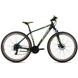 KS-Cycling Mountainbike KS CYCLING "Hardtail 29'' Morzine schwarz-gr&uuml;n 21 G&auml;nge" Gr. 48, schwarz, gr&uuml;n, schwarz, Fahrr&auml;der, Herren, 48cm, 29 Zoll (73,66cm) hinten: 29 Zoll (73,66cm)