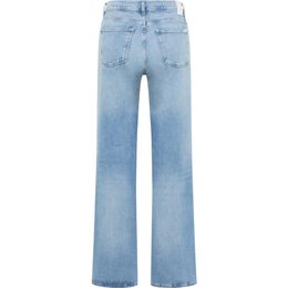 Mustang Damen Weite Jeans "Madison Wide", blau, Gr. 33, unifarben, Denim/Jeans, Obermaterial: 73% Baumwolle, 26% Lyocell, 1% Elasthan, Jeans