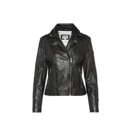 SOCCX Damen Lederjacke, schwarz, Gr. S, unifarben, Web, Material: 100% Leder, Futter Rumpf: 100% Baumwolle, Futter &Auml;rmel: 100% Polyester, Jacken, mit
