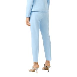 Damen Anzughose, blau, Gr. 40, s.Oliver BLACK LABEL, unifarben, Web, Obermaterial: 50% Polyester, 47% Baumwolle, 3% Elasthan, Hosen, mit B&uuml;gelfalten
