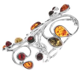 OSTSEE-SCHMUCK Damen Fingerring "- B&ouml;rke - Silber 925/000 - Bernstein", 56, silber, Fingerringe