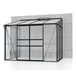 Vitavia Anlehngew&auml;chshaus - 262x201,5x221cm - schwarz - Aluminium / Glas / Polyvinylchlorid