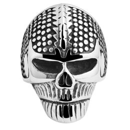 Adelia&acute;s ADELIA ́S Herren Fingerring "Herren Ring Totenkopf aus Edelstahl", 72, Edelstahl, silber, Edelstahl, Fingerringe