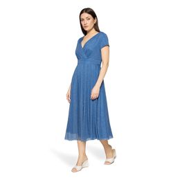 Vera Mont Damen Cocktailkleid "Damen im Glitzer-Look", blau, Gr. 48, Netz, Obermaterial: 100% Polyester. Futter: 100% Polyester, Kleider, Stoff