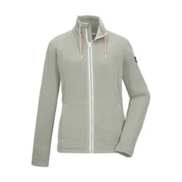Killtec Damen Strickjacke "KOS 12 WMN FLX JCKT", beige, Gr. 40, Obermaterial: 100% Polyester, Strickjacken, Elastische Damenjacke, gestreift, mit
