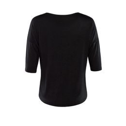 WINSHAPE Damen 3/4-Arm-Shirt "BAMS001", schwarz, Gr. L, 95% Viskose, 5% Elasthan, Shirts, Seidig weiches Bambusgewebe