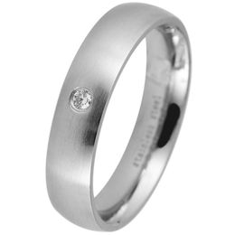 Adelia&acute;s ADELIA ́S Damen Fingerring "Damen Ring aus Edelstahl mit Strass Steinchen", 48, Edelstahlsilber, Edelstahl, Fingerringe