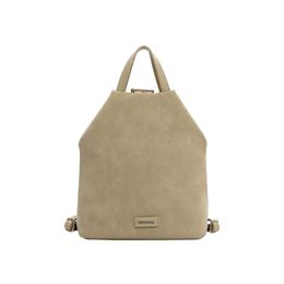 Emily & Noah Rucksack EMILY & NOAH "Rucksack E&N Jeanna", Gr. B/H/T: 30cm x 33cm x 17cm, gr&uuml;n (khaki 910), Obermaterial: 60% Polyurethan PU. 40% Polyester PES., Rucks&auml;cke Rucksack