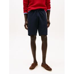 Tommy Hilfiger Herren Sweatshorts "ESSENTIAL TERRY", blau, Gr. S, unifarben, Sweatware, Obermaterial: 100% Baumwolle, Hosen, Regular fit mit