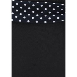 Buffalo Damen B&uuml;gel-Bikini, schwarz, Gr. 44, Print-Einsatz, gepunktet, unifarben, Polyamid, Bikini-Sets, mit s&uuml;&szlig;en Kontrastdetails