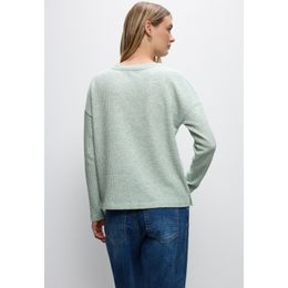 Street One Damen Langarmshirt, gr&uuml;n, Gr. 46, unifarben, Web, 49% Baumwolle, 49% Polyester, 2% Elasthan, Shirts, im soften Baumwoll-Mix