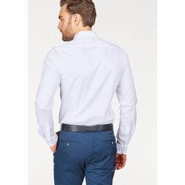 OLYMP Herren Businesshemd "Level Five body fit", wei&szlig;, Gr. 46, Web, Obermaterial: 97% Baumwolle, 3% Elastolefin, Hemden, mit extra langem &Auml;rmel