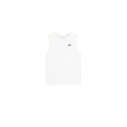 Herren Muskelshirt "Back Print Tank"wei&szlig;, Gr. S, Alpha Industries, bedruckt, Single Jersey, Obermaterial: 100% Baumwolle, Shirts