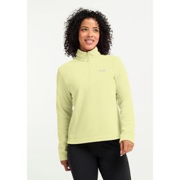 Jack Wolfskin Damen Stehkragenpullover "TAUNUS 100 HZ W"daisy, Gr. S, Obermaterial: 100% POLYESTER, Pullover, Fleecepullover, Halfzip-Rei&szlig;verschluss,