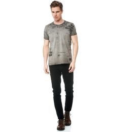 Rusty Neal Herren T-Shirt, grau, Gr. L, bedruckt, 100% Baumwolle, Shirts, mit modernem Print