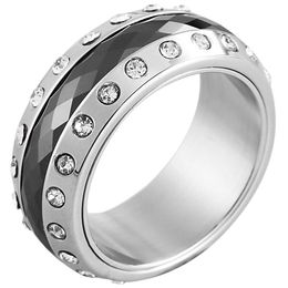 Adelia&acute;s ADELIA ́S Damen Fingerring "Damen Ring aus Edelstahl", 62, Edelstahlsilber, Edelstahl, Fingerringe