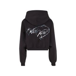 Karl Kani Damen Sweatjacke "Karl Kani Karl Kani Woven Signature Zip Hoodie"schwarz, Gr. M, 65% Baumwolle, 35% Elasthan, Sweatjacken