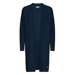 oxmo Damen Strickjacke "Strickjacke OXFina", blau, Gr. S, Obermaterial: 70% Baumwolle CO recyc.. 30% Polyester Pol. recyc.., Strickjacken