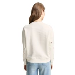 Damen Sweatshirt, wei&szlig;, Gr. XXL, Tom Tailor Denim, bedruckt, Sweatware, Obermaterial: 100% Baumwolle, Sweatshirts, mit All-Over Print