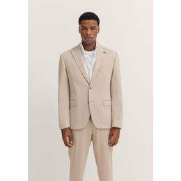 Bugatti Herren Anzugsakko "Regular Fit"30, beige, Gr. 48, unifarben, 66% Polyester, 21% Viskose, 10% Polyamid, 3% Elasthan, Sakkos, Jersey-Artikel
