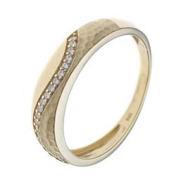 Jobo Damen Goldring, 50, Gelbgold 333, gold, Gelbgold 333, Fingerringe, 333 Gold mit 19 Zirkonia