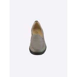 Casual Looks Damen Slipper, Gr. 39, grau, Glattleder, Schuhe