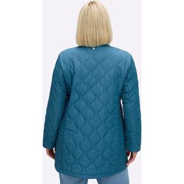 sheego Damen Steppjacke, blau, Gr. 58, unifarben, 100% Polyester, Wattierung:100% Polyester, Jacken