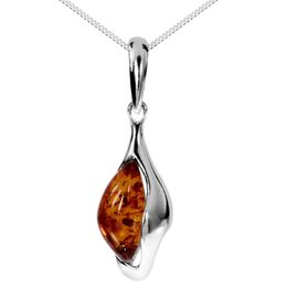 OSTSEE-SCHMUCK Damen Kette mit Anh&auml;nger "- Gitte - Silber 925/000 - Bernstein", 45, Silber 925 (Sterlingsilber), silber, Silber 925 (Sterlingsilber),
