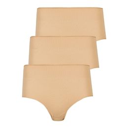 Nina von C. Damen Taillenslip "3er Pack Damen Taillenslip Secret", Gr. 42, beige, Obermaterial: 95% Polyamid PA. 5% Elasthan EL., Unterhosen