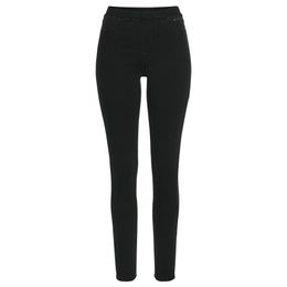 Buffalo Damen Jeggings, Gr. 40, schwarz, Strick, Obermaterial: 69% Baumwolle, 21% Polyester, 8% Viskose, 2% Elasthan, unifarben, Hosen, mit Taschen