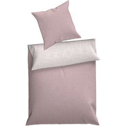 Wendebettw&auml;sche Dyckhoff "Uni", rose, B/L: 155cm x 220cm, 1 Stk., 1 Stk., Renforc&eacute;, B/L: 80cm x 80cm, 2 Stk., Renforc&eacute;, Obermaterial: 100% Baumwolle, Bettw&auml;sche, Wendebettw&auml;sche, Baumwolle, Renforc&eacute;, 100x135, Baby, Unifarben Meerblau, Rei&szlig;verschluss