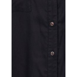 Boysen's BOYSEN'S Damen Longbluse, schwarz, Gr. 44, unifarben, Web, Obermaterial: 100% Viskose, Blusen, mit tiefen Seitenschlitzen