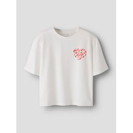 name it Jungen T-Shirt "NKFBEATRICE SS NREG SH TOP BOX PS NOOS"cloud dancer, Gr. 122, bestickt, unifarben, Jersey, Obermaterial: 100% Baumwolle,