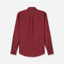 OLYMP Herren Langarmhemd, rot, Gr. XL, Twill, Obermaterial: 100% Baumwolle, Hemden, Button-down-Kragen, regular fit, casual