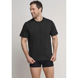 Schiesser Herren T-Shirt "Essentials", Gr. XXL, schwarz, Single Jersey, Obermaterial: 100% Baumwolle, unifarben, Shirts, mit Rundhalsausschnitt, mit