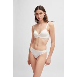 BOSS Damen Triangel-BH "TRIANGLE PADDED CI", Gr. XS, wei&szlig;, Jersey, Obermaterial: 95% Viskose, 5% Elasthan, unifarben, Basic, BHs, mit BOSS Schriftzug