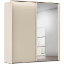 Kleiderschrank Rauch "Schwebet&uuml;renschrank Schrank Garderobe Ankleide Schlafzimmer TARO", champagner, griffleisten champagner, B:209cm H:226cm T:70cm, Holzwerkstoff, Schr&auml;nke, Kleiderschrank, 4 Breiten, optional Passepartout mit/ohne Beleuchtung MADE IN GERMANY