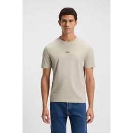 BOSS Orange Herren T-Shirt "TChup Relaxed Fit", beige, Gr. M, bedruckt, unifarben, Jersey, Obermaterial: 96% Baumwolle, 4% Elasthan, Shirts,