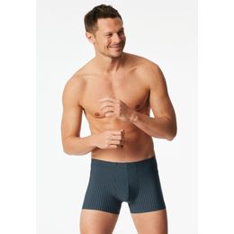 Schiesser Herren Boxershorts "Pure Micro", Gr. 9808, blau, Single Jersey, Obermaterial: 85% Polyamid, 15% Elasthan, Unterhosen, ohne Eingriff,