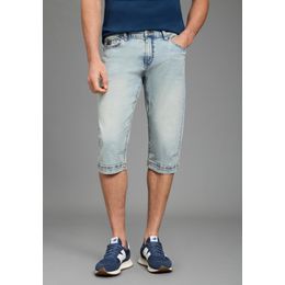 Bruno Banani Herren Jeansbermudas "Hutch-Bermuda", blau, Gr. 34, Denim/Jeans, Obermaterial: 98% Baumwolle, 2% Elasthan, Jeans, Straight-Fit, normale