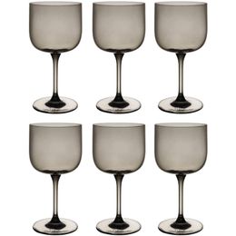 Weinglas "Weingl&auml;ser Like Glass 270 ml 6er Set", grau (smoke), 6 tlg., Glas, LIKE. BY VILLEROY & BOCH, Trinkgef&auml;&szlig;e, Weinglas