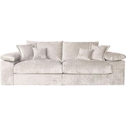 Big-Sofa Home Affaire "Soft&Cosy XL, B: 246 cm - OTTO. Verl&auml;ssliche Qualit&auml;t.", beige, B:246cm T:123cm, 100% Polyester, Sofas, Big-Sofa, Mega-Sofa, Cord oder Chenille-Struktur, mit Federkern & 4 Zierkissen, Topseller