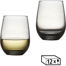 Gl&auml;ser-Set Libbey "Libbey Weinglas, 12er Set -STEMLESS-", grau, H:11,5cm &Oslash;:9cm, Glas, Trinkgef&auml;&szlig;e, 451 ml, hochwertig verarbeitet, im modernen Design
